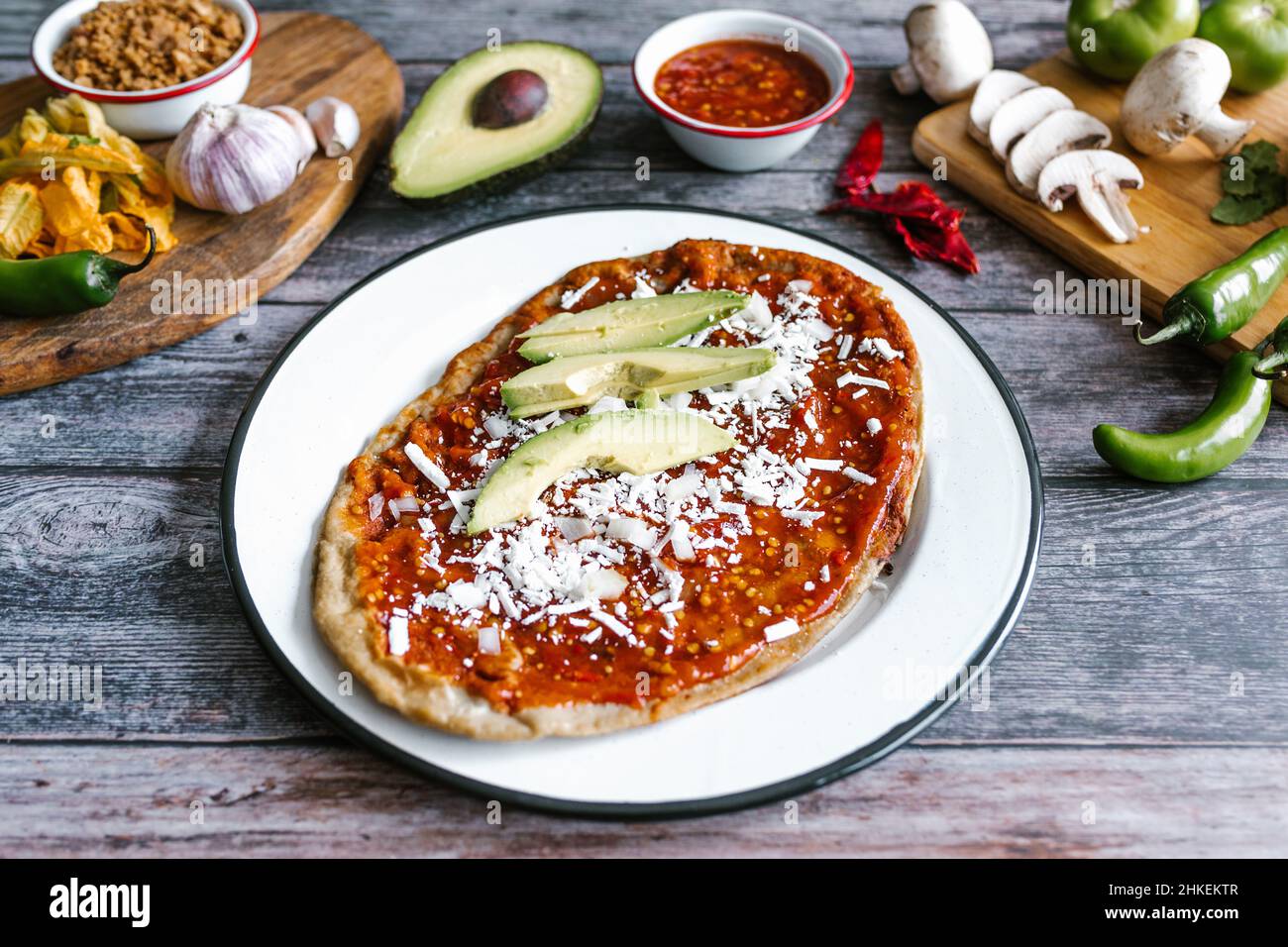 Memela, sope, quesadilla poblana typical food in the breakfast of the ...