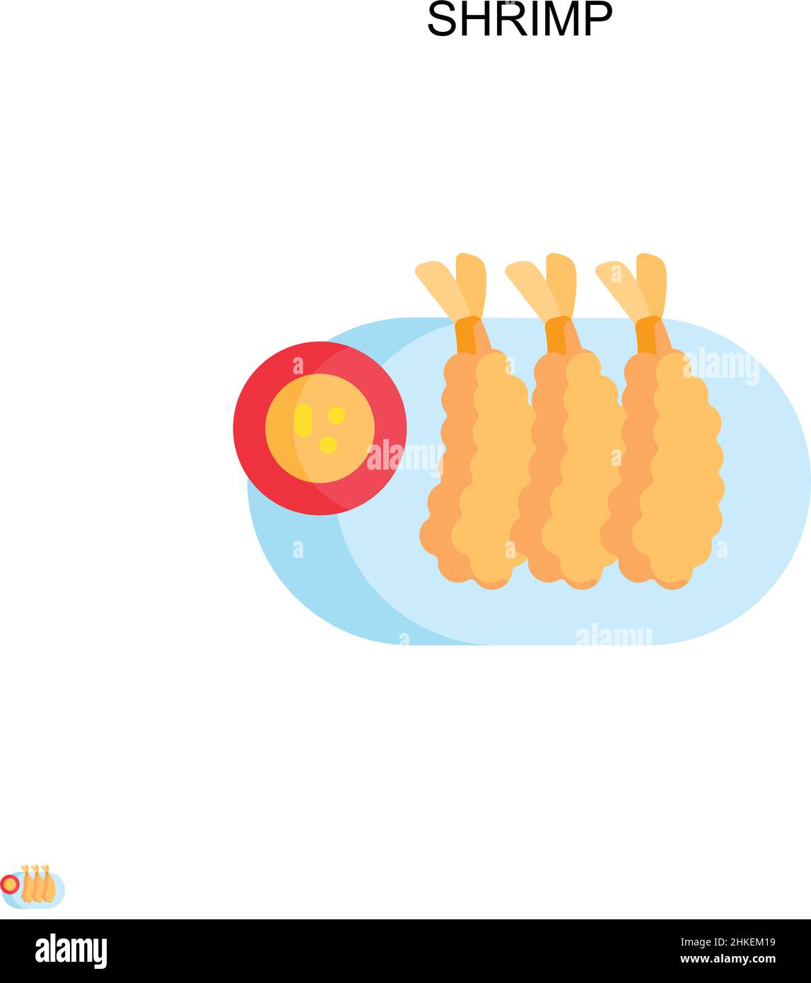 Shrimp Simple vector icon. Illustration symbol design template for web ...