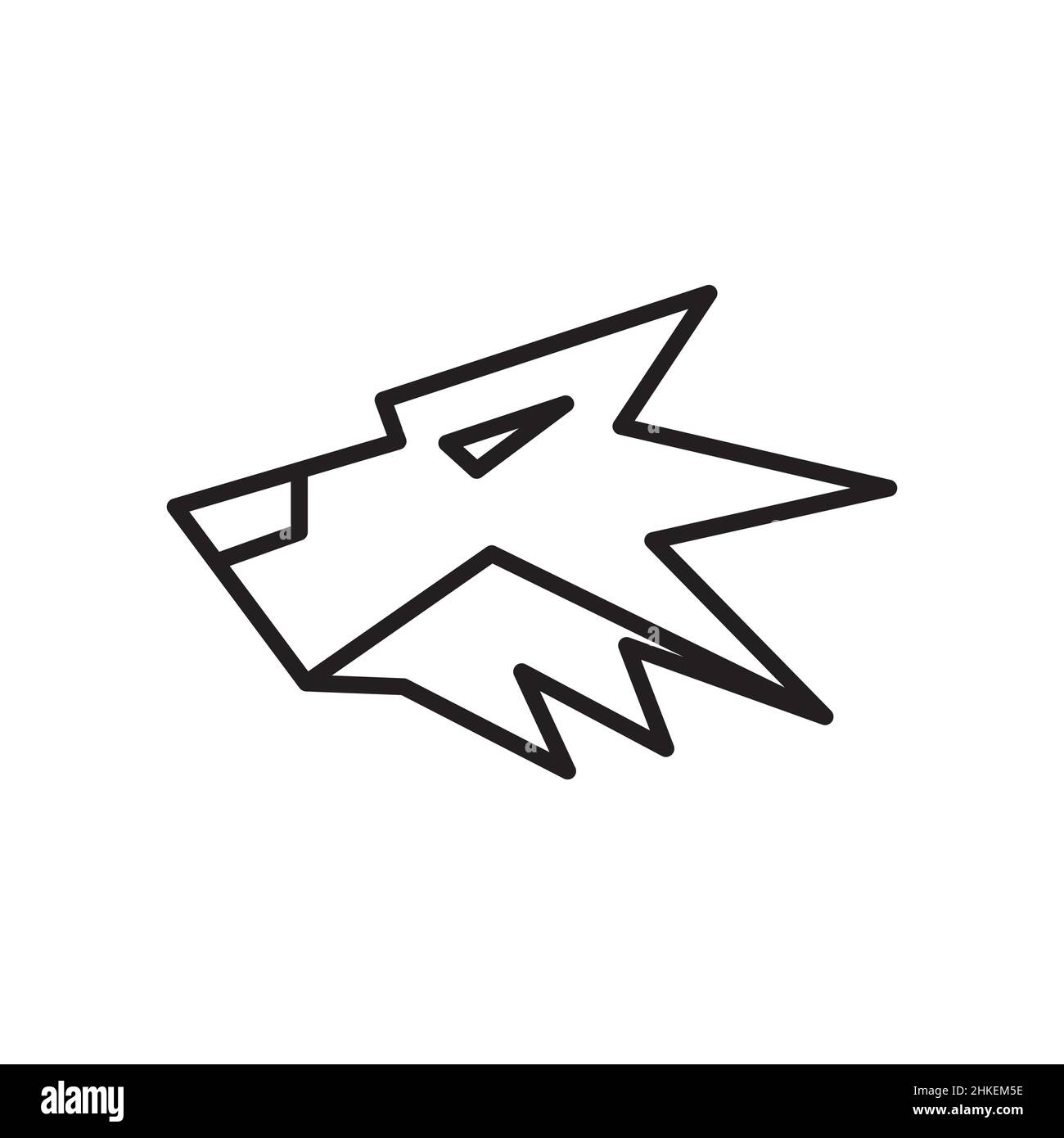 line polygon head wolf logo design, vector graphic symbol icon ...