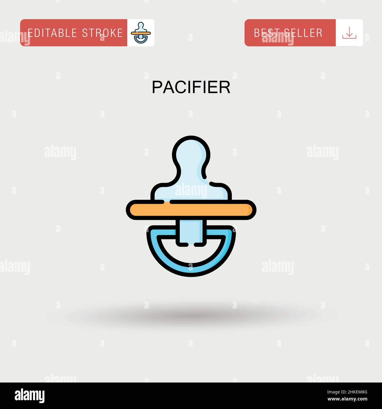 Pacifier Simple vector icon Stock Vector Image & Art - Alamy