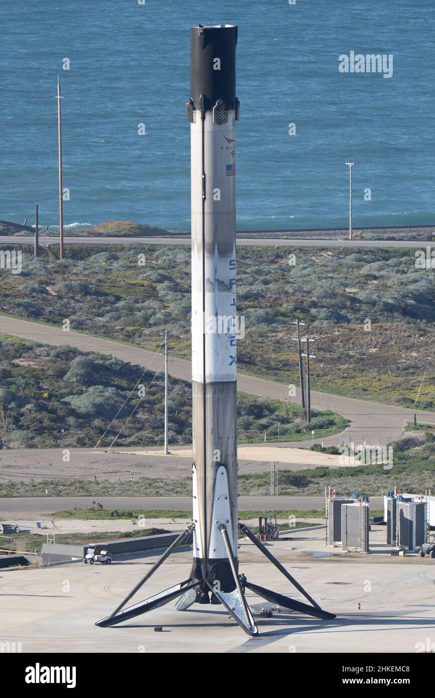Feb 2, 2022; Lompoc, California, USA; Successful landing at LZ-4 of the ...