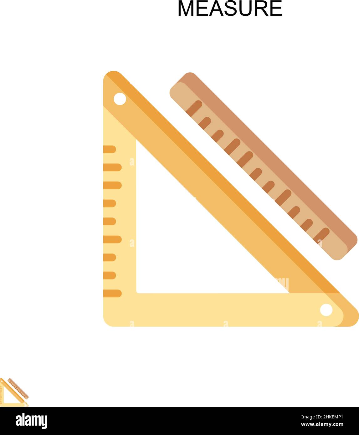 Measure Simple vector icon. Illustration symbol design template for web ...