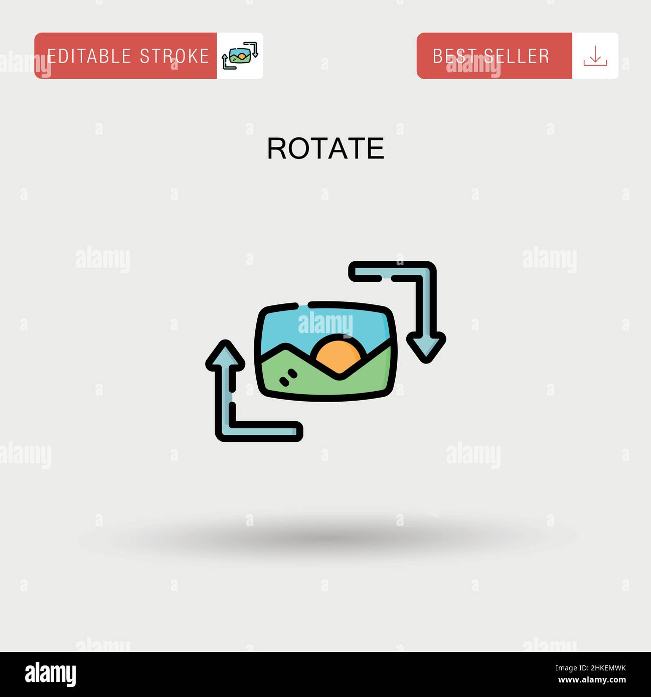 Rotate Simple vector icon Stock Vector Image & Art - Alamy