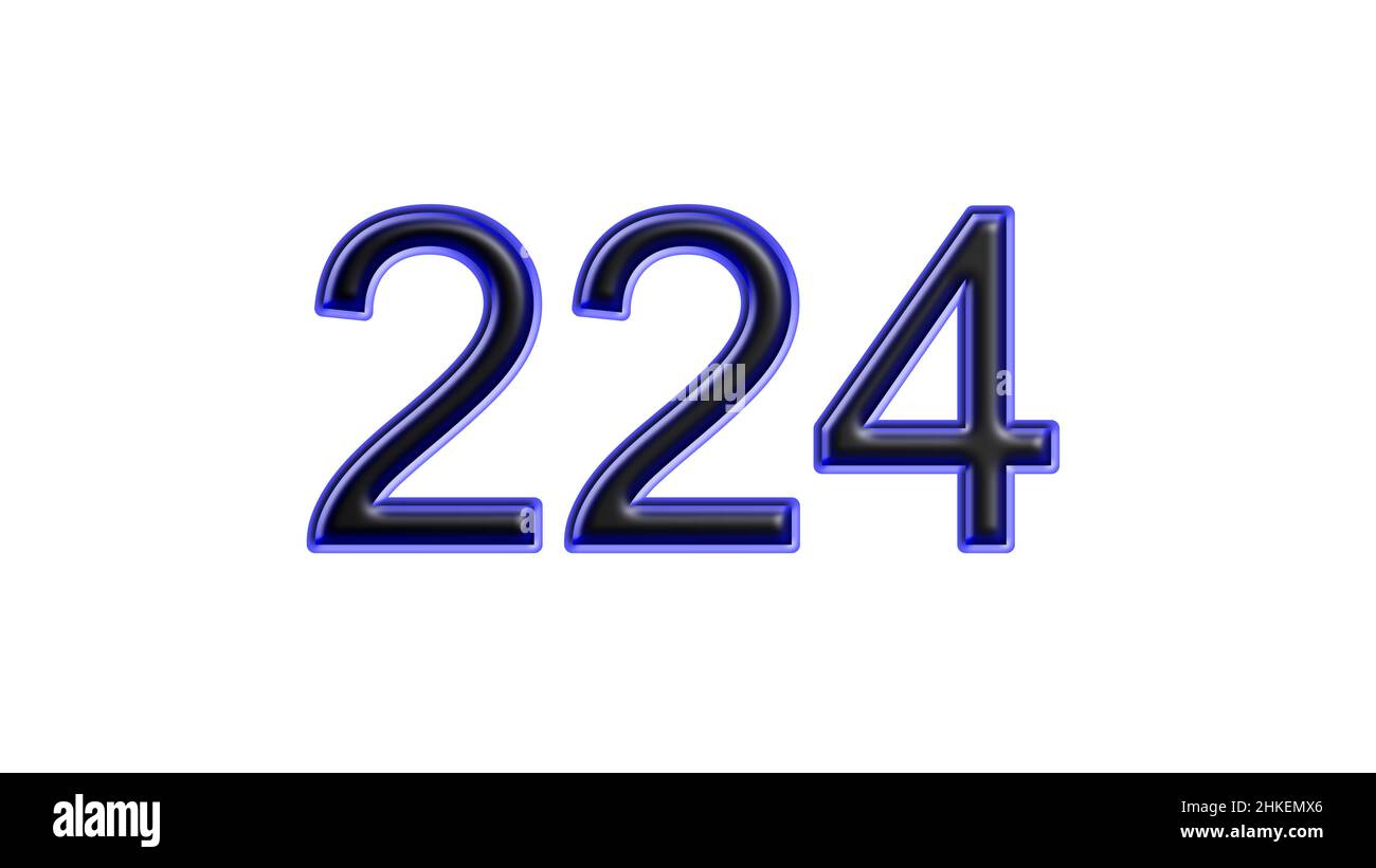 3d number 224 hi-res stock photography and images - Alamy