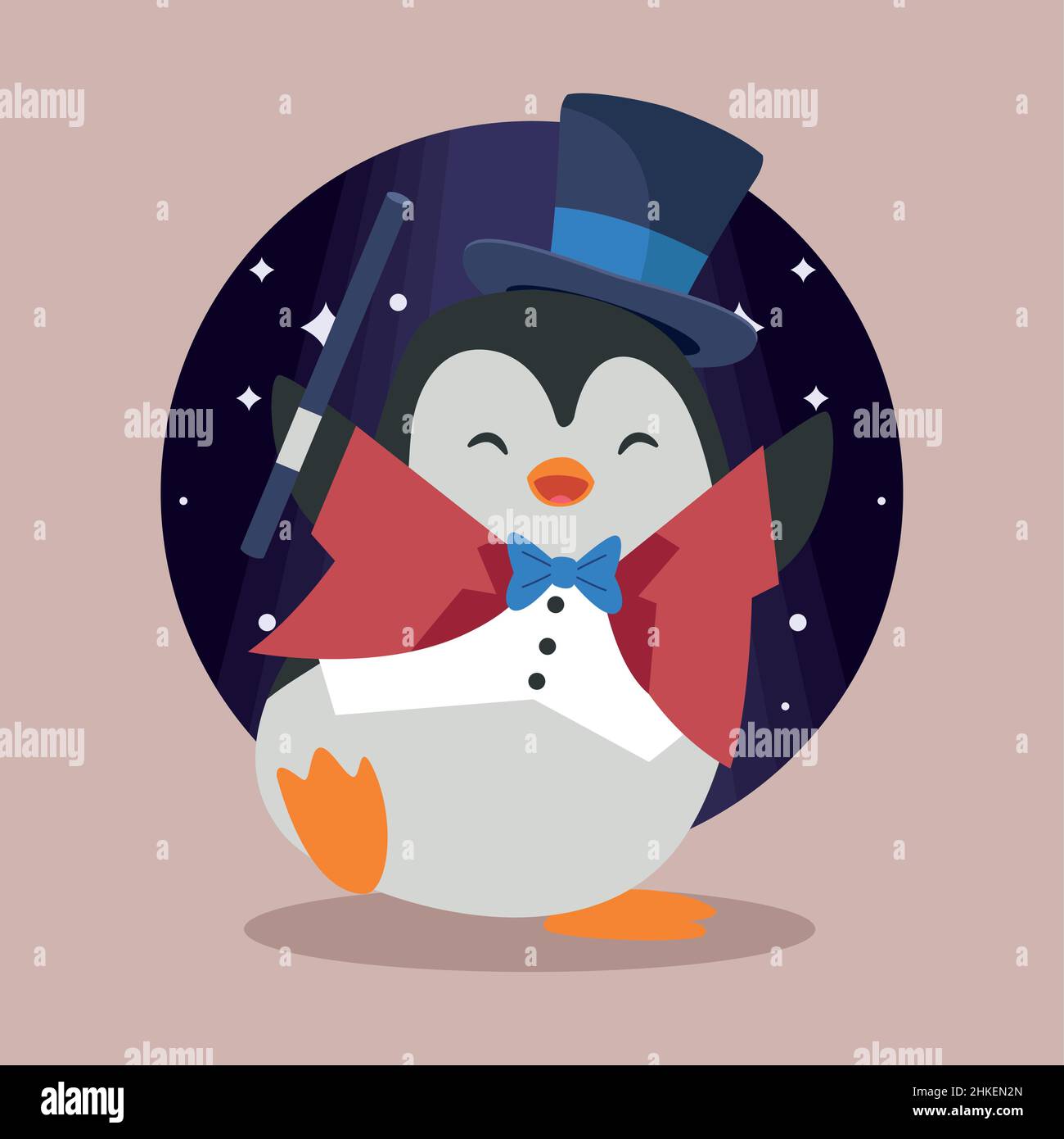 circus penguin magician character Stock Vector Image & Art - Alamy