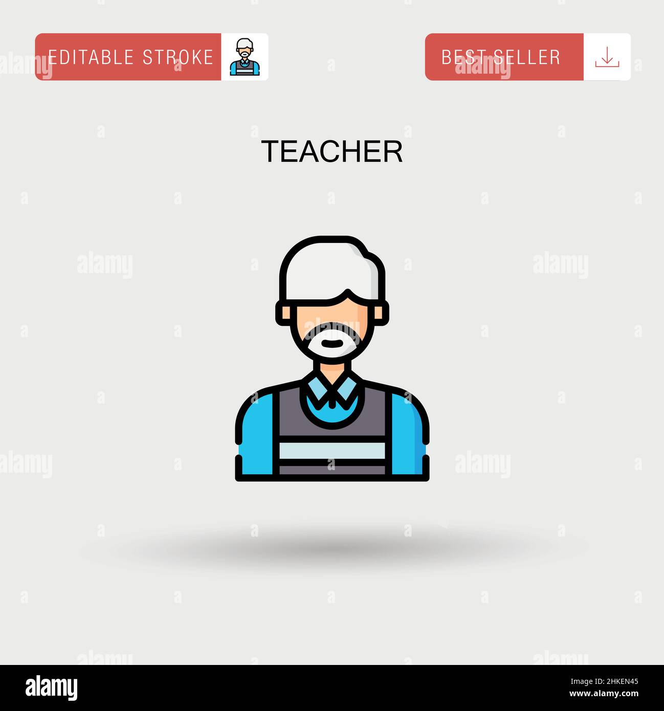 Teacher Simple vector icon Stock Vector Image & Art - Alamy