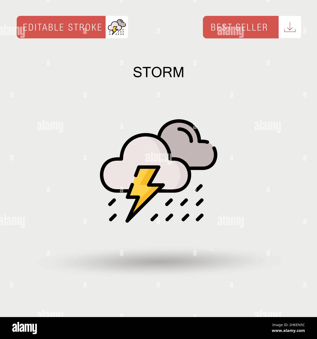 Storm Simple vector icon Stock Vector Image & Art - Alamy