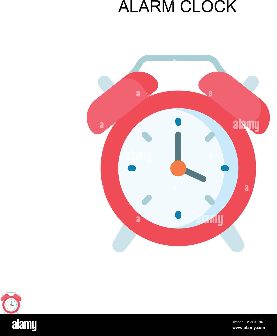 Alarm clock Simple vector icon. Illustration symbol design template for ...