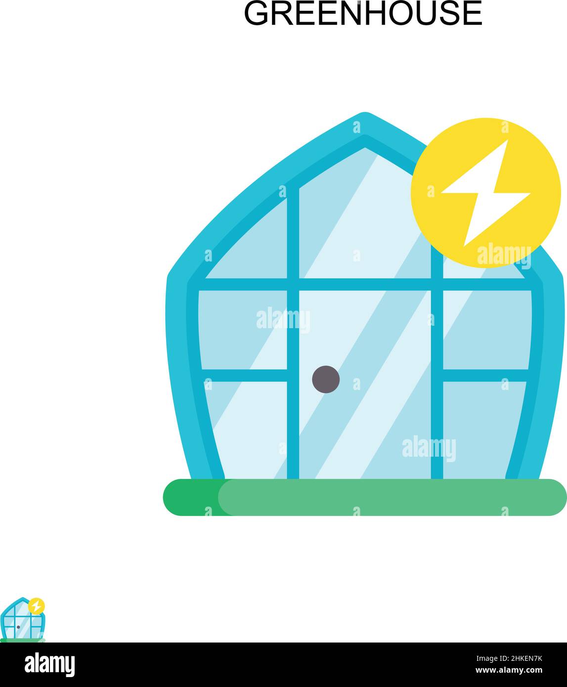 Greenhouse Simple vector icon. Illustration symbol design template for ...