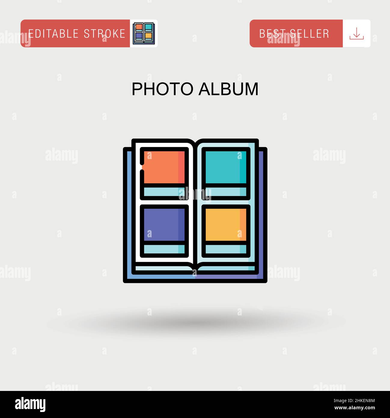 Photo album Simple vector icon Stock Vector Image & Art - Alamy