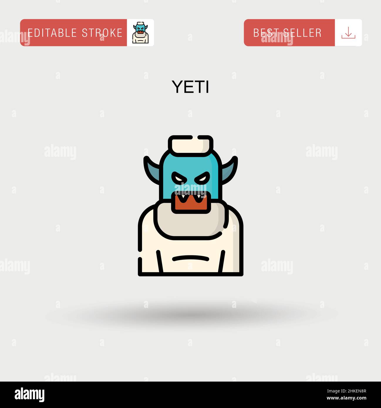 Yeti Simple vector icon Stock Vector Image & Art - Alamy