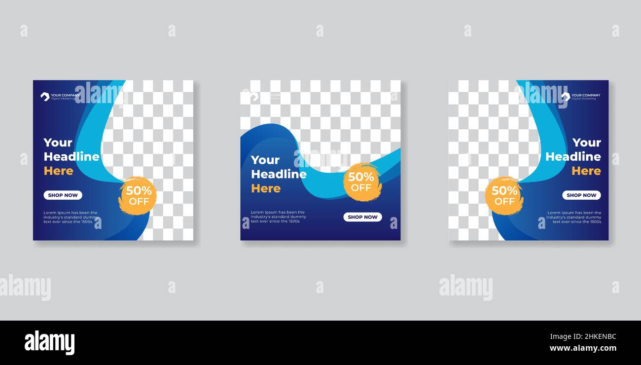 Square ads banner template hi-res stock photography and images - Alamy