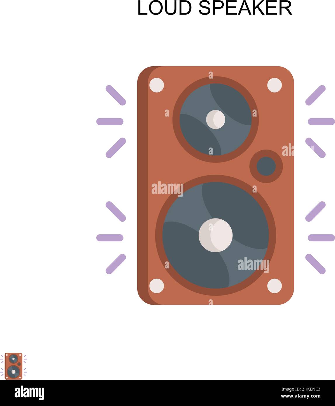 Loud speaker Simple vector icon. Illustration symbol design template ...