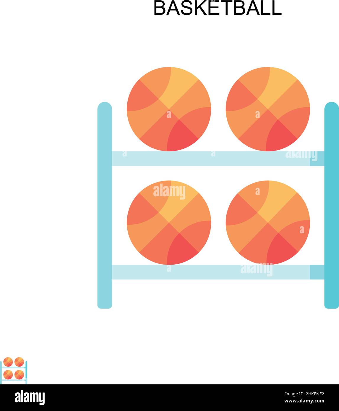 Basketball Simple vector icon. Illustration symbol design template for ...