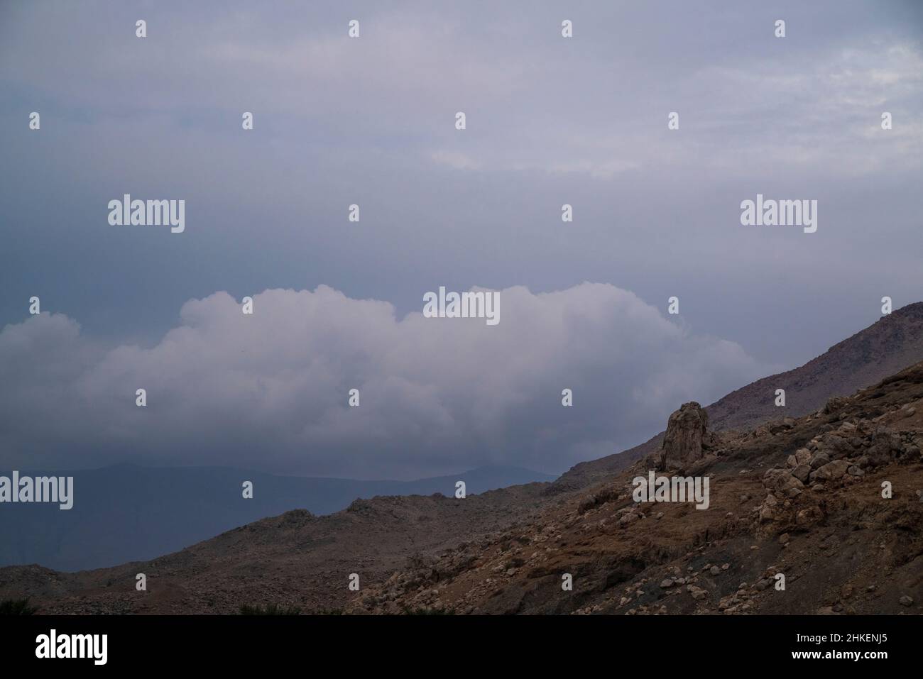 mountain in oman with sky clouds Stock Photo - Alamy