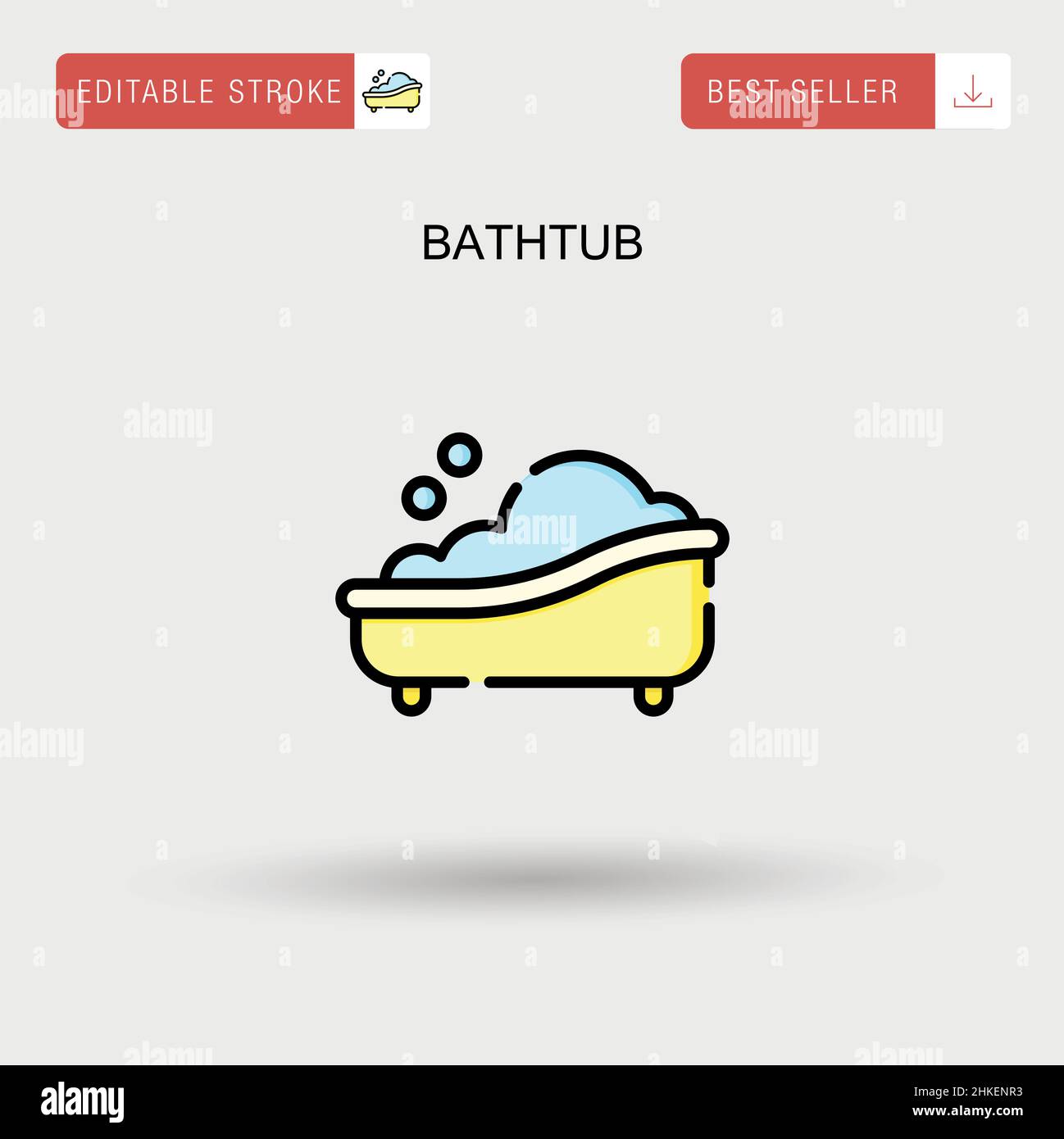 Bathtub Simple vector icon Stock Vector Image & Art - Alamy