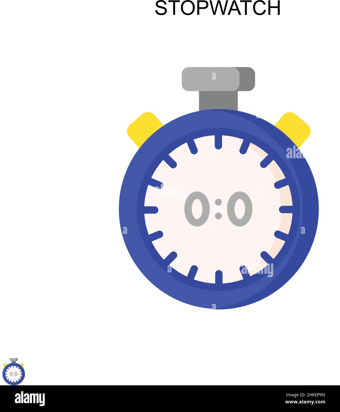 Stopwatch Simple vector icon. Illustration symbol design template for ...