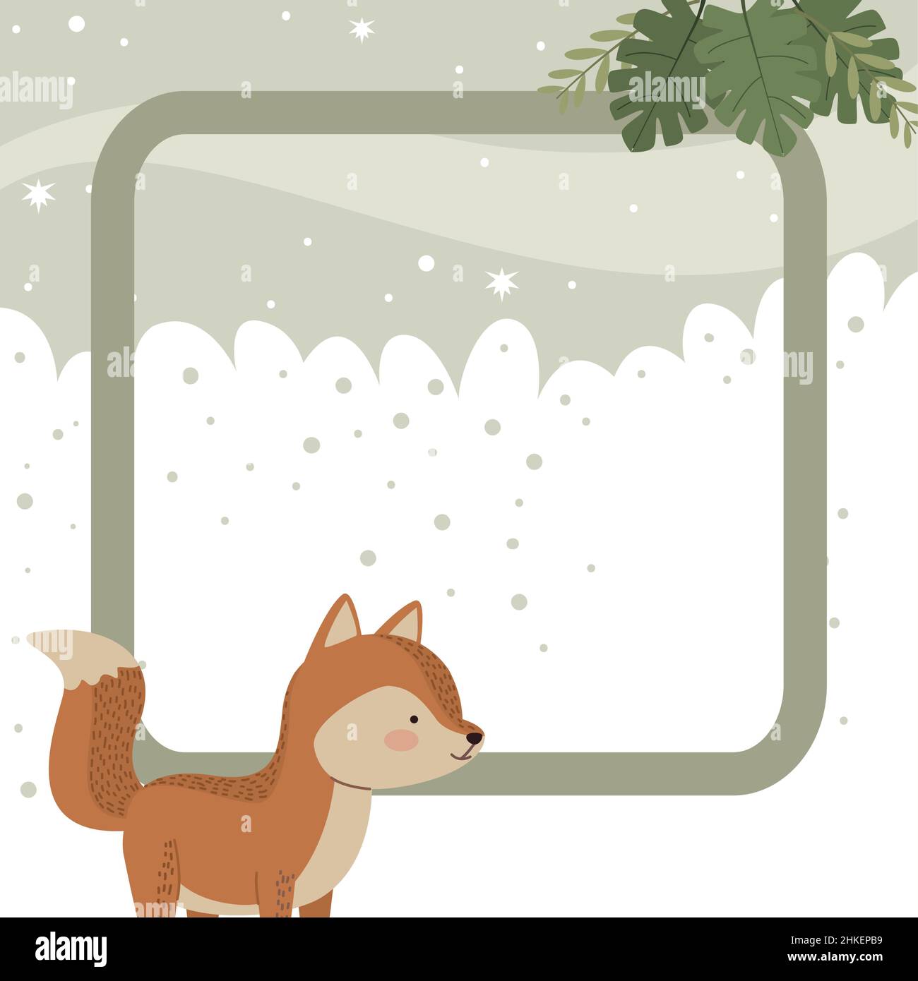 cute fox woodland animal Stock Vector Image & Art - Alamy