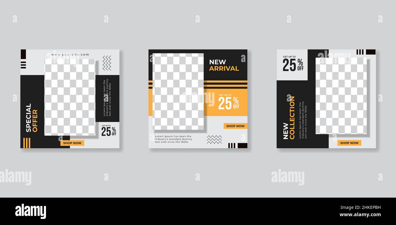 Editable Post Template Social Media Banners for Digital Marketing Stock ...