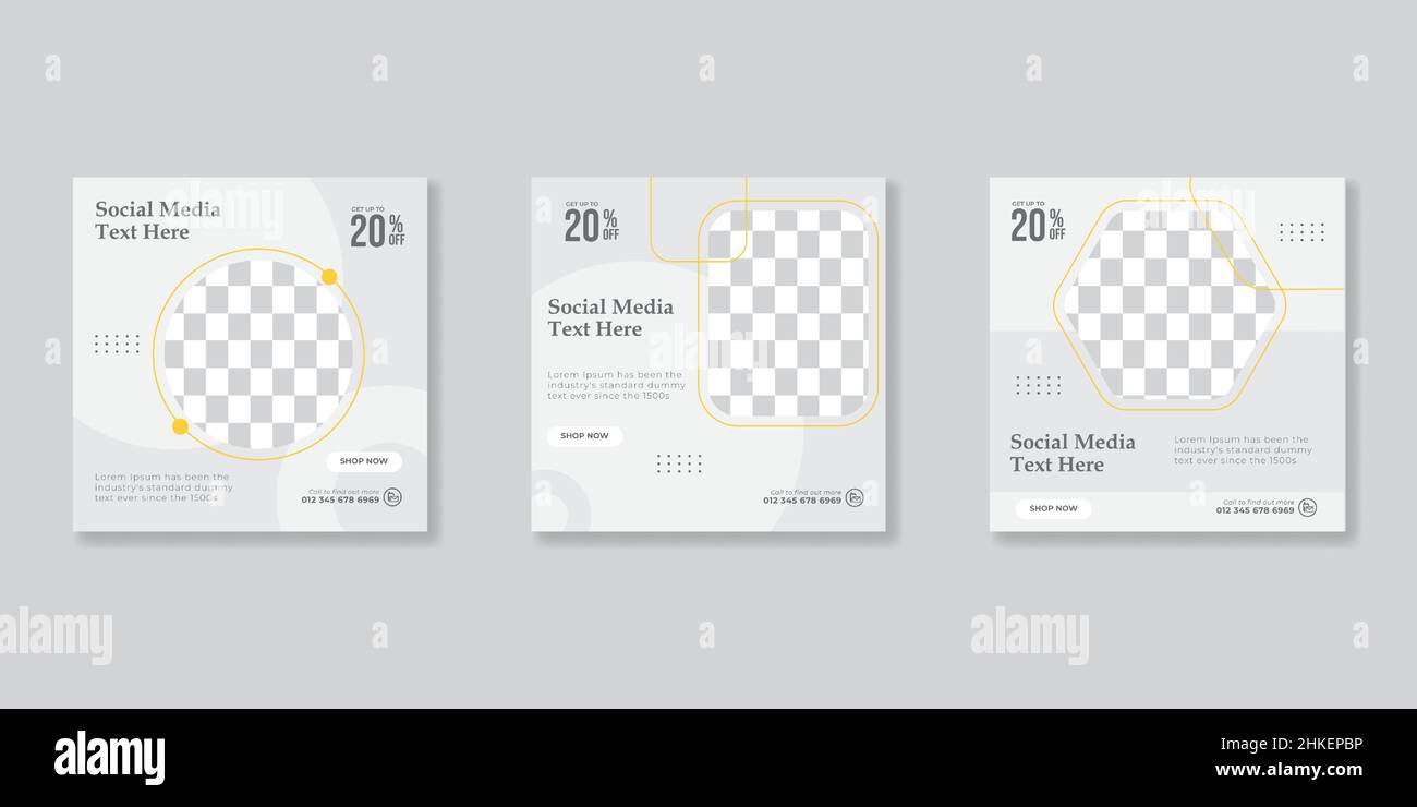 Editable Post Template Social Media Banners for Digital Marketing Stock ...