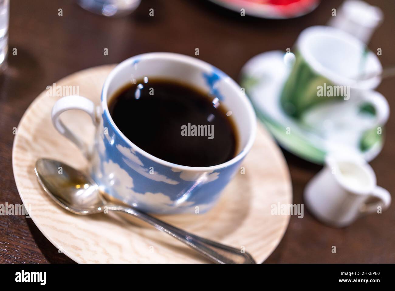 Coffee set in a Tokyo cafe Stock Photo - Alamy