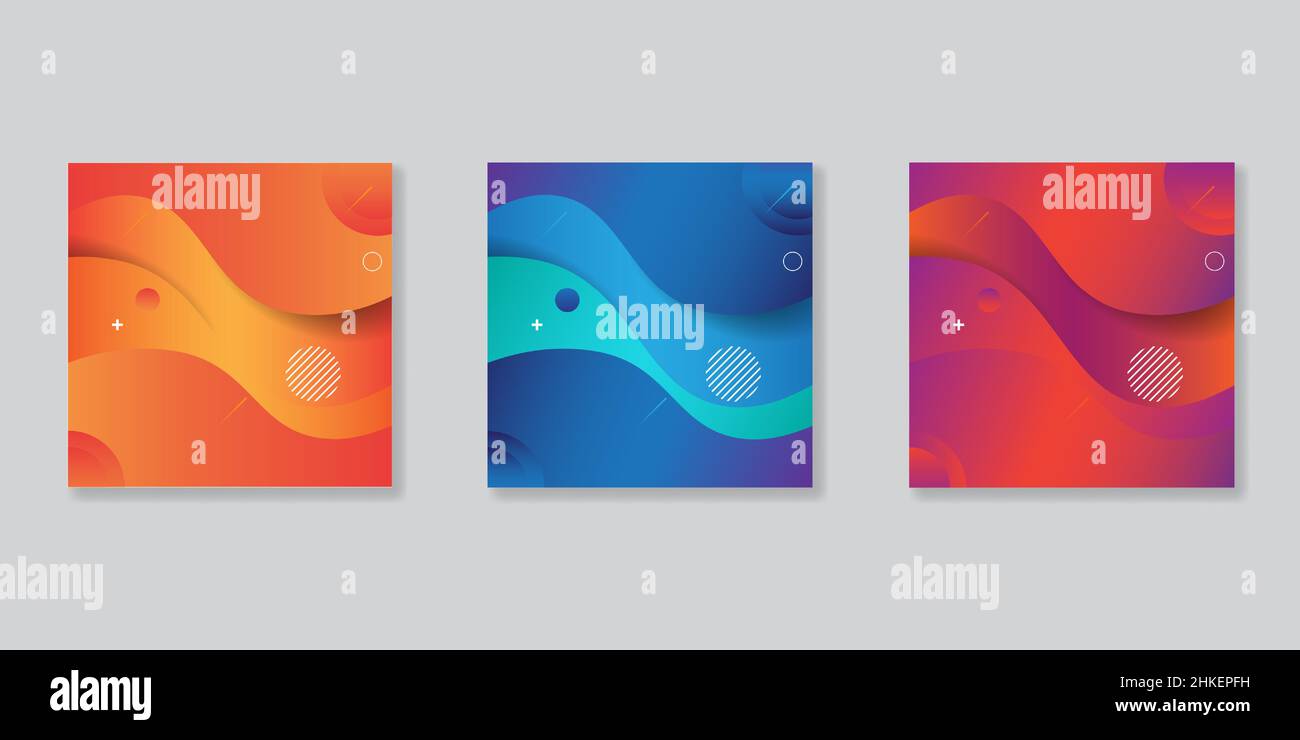 Abstract colorful set of cover design template Stock Vector Image & Art ...