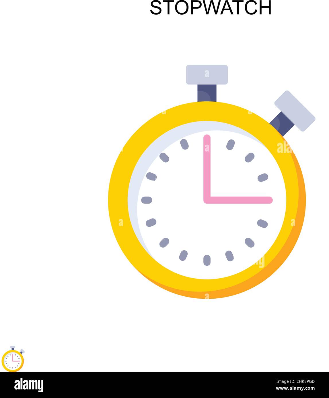 Stopwatch Simple vector icon. Illustration symbol design template for ...