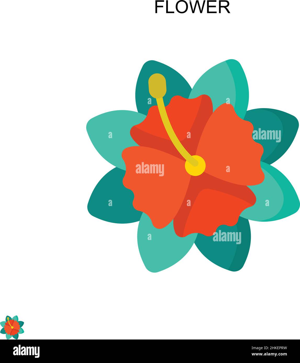 Flower Simple vector icon. Illustration symbol design template for web ...