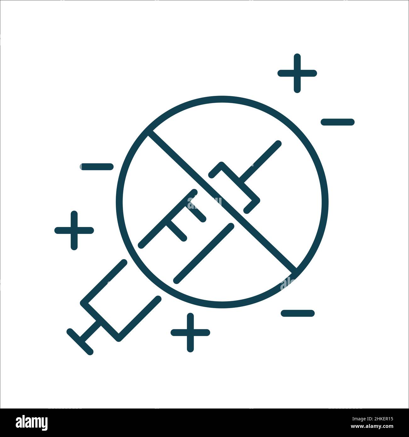 Vaccination and immunization line icon. Symbol isolated Stock Vector ...