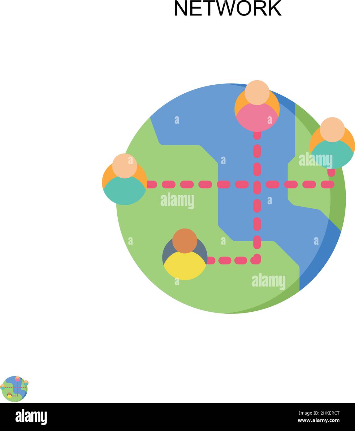 Network Simple vector icon. Illustration symbol design template for web ...