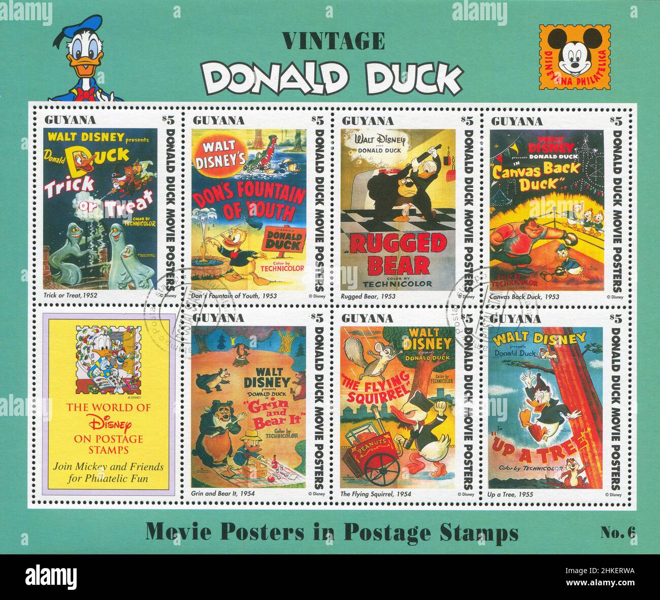 GUYANA - CIRCA 1994: stamp printed by Guyana, shows Walt Disney ...