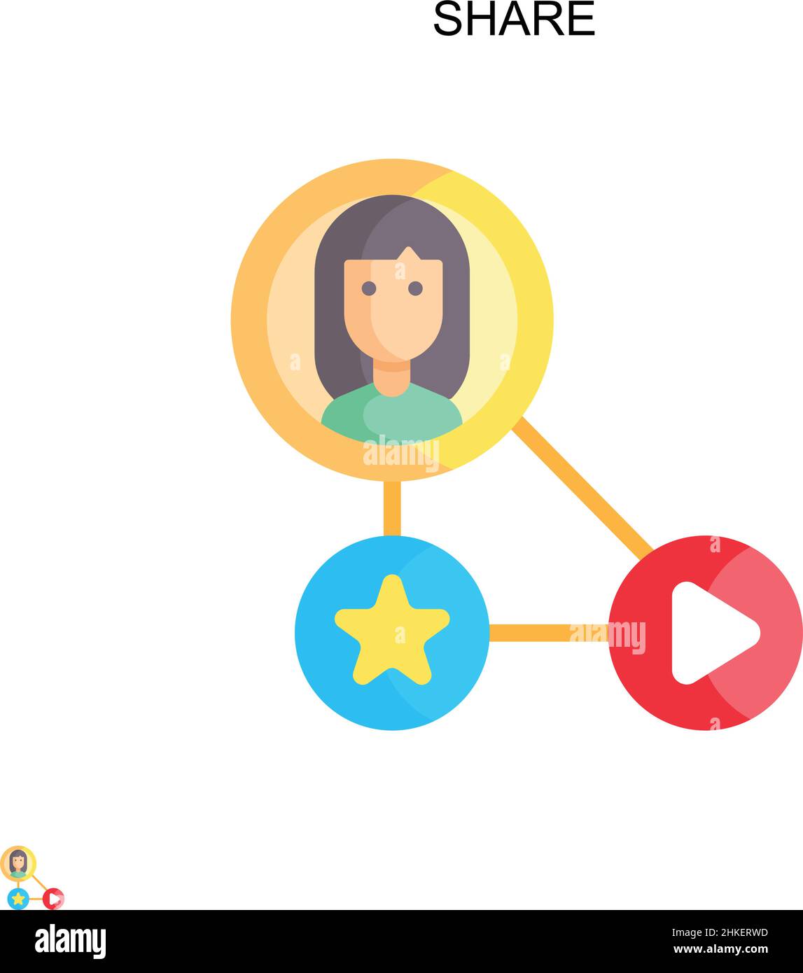 Share Simple vector icon. Illustration symbol design template for web ...