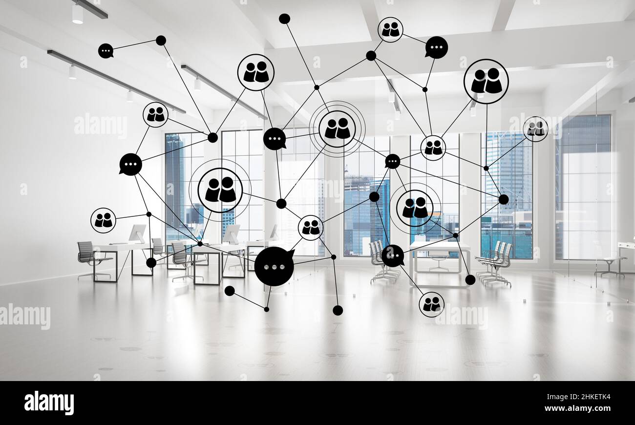 Networking and wireless connection as concept for effective modern ...