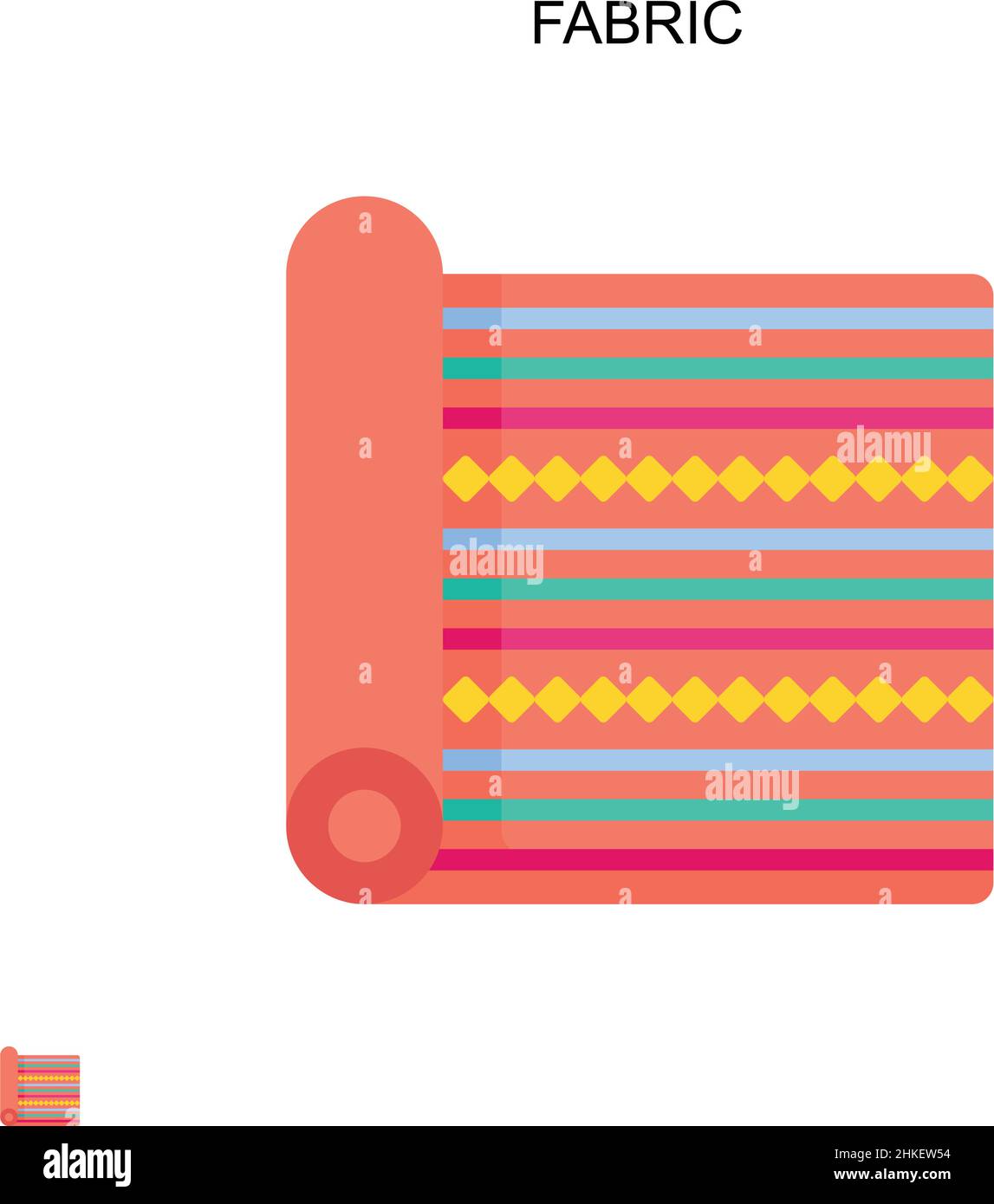 Fabric Simple vector icon. Illustration symbol design template for web ...