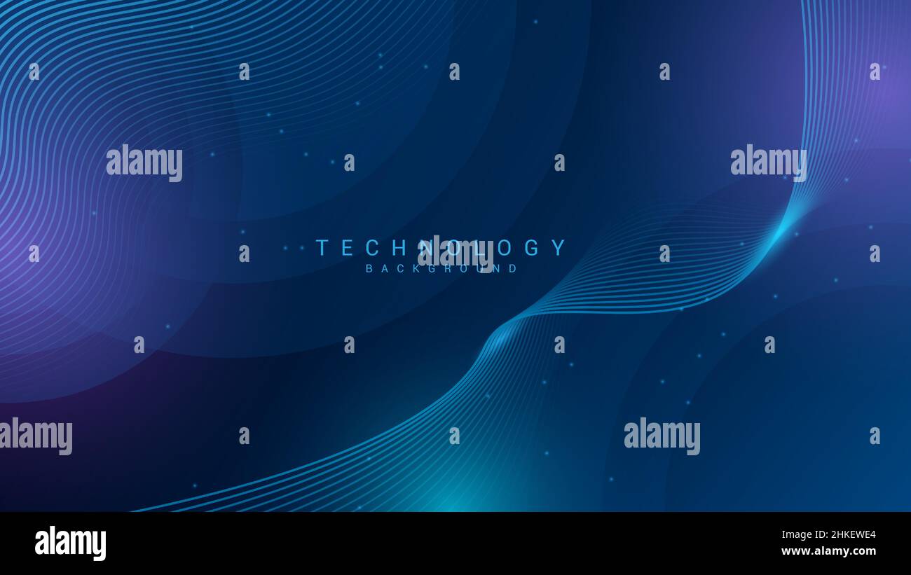 Abstract technology background with wave shapes Stock Vector Image ...