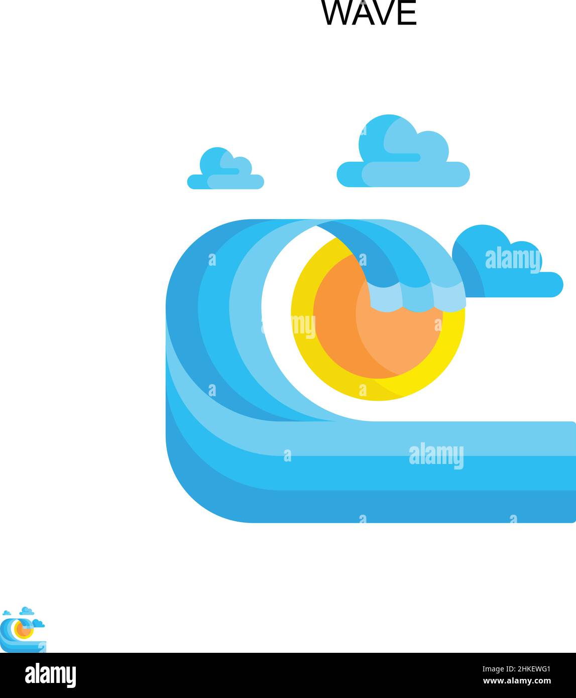Wave Simple vector icon. Illustration symbol design template for web ...