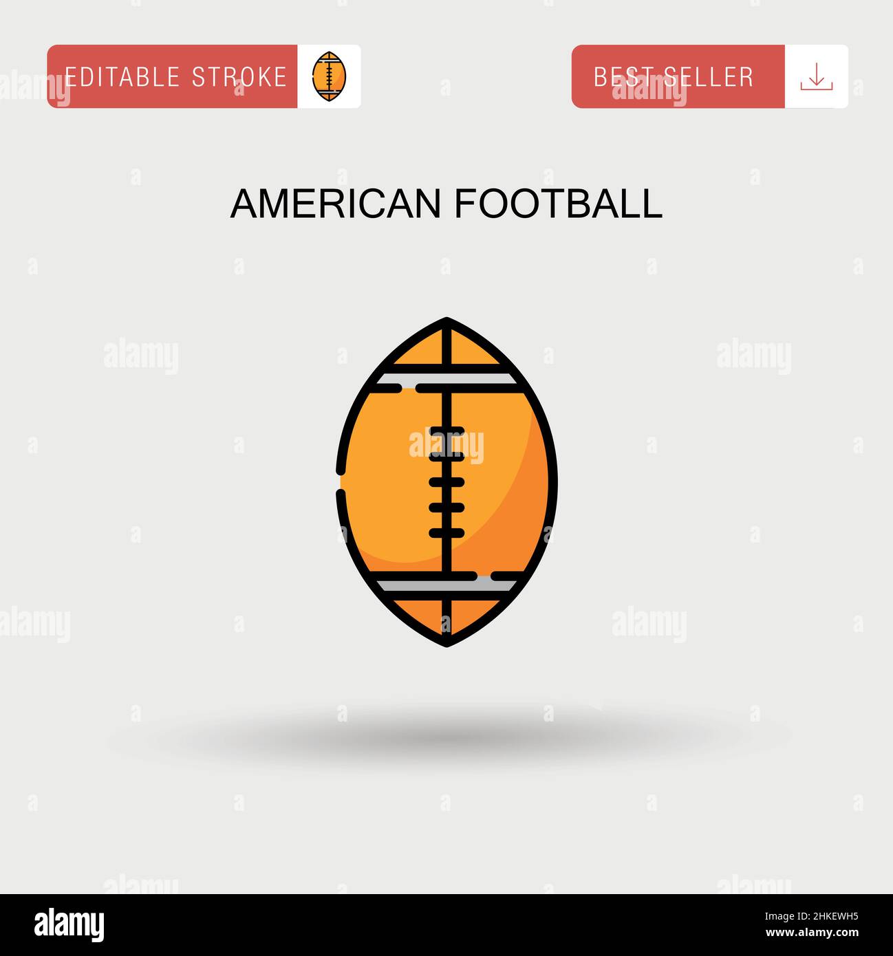 American football Simple vector icon Stock Vector Image & Art - Alamy