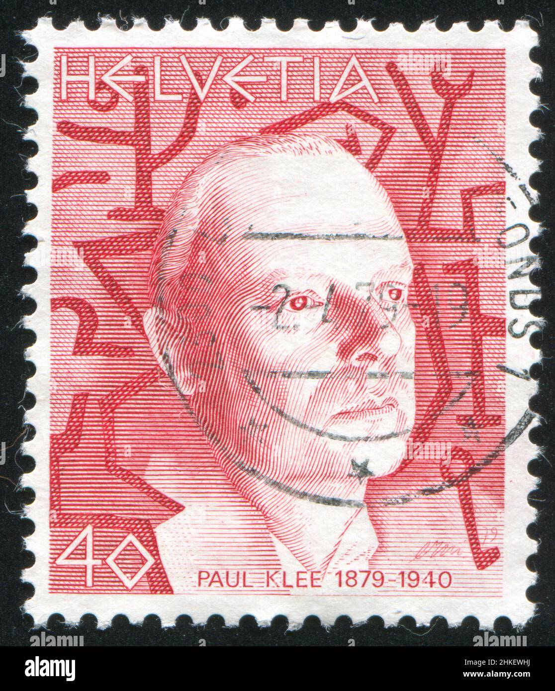 SWITZERLAND - CIRCA 1978: stamp printed by Switzerland, shows Paul Klee ...