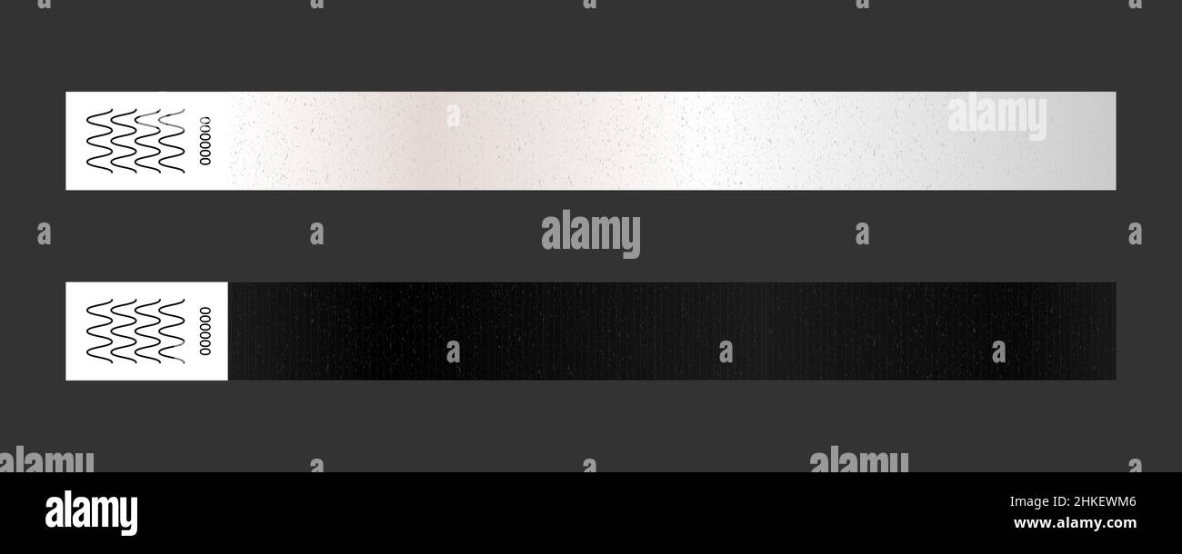 Paper bracelet vector mockups for concert, vip zone or festival ...