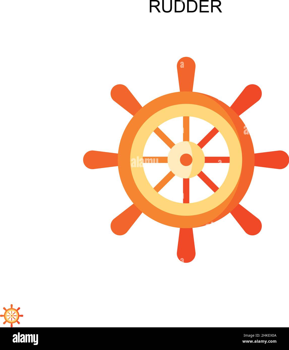 Rudder Simple vector icon. Illustration symbol design template for web ...