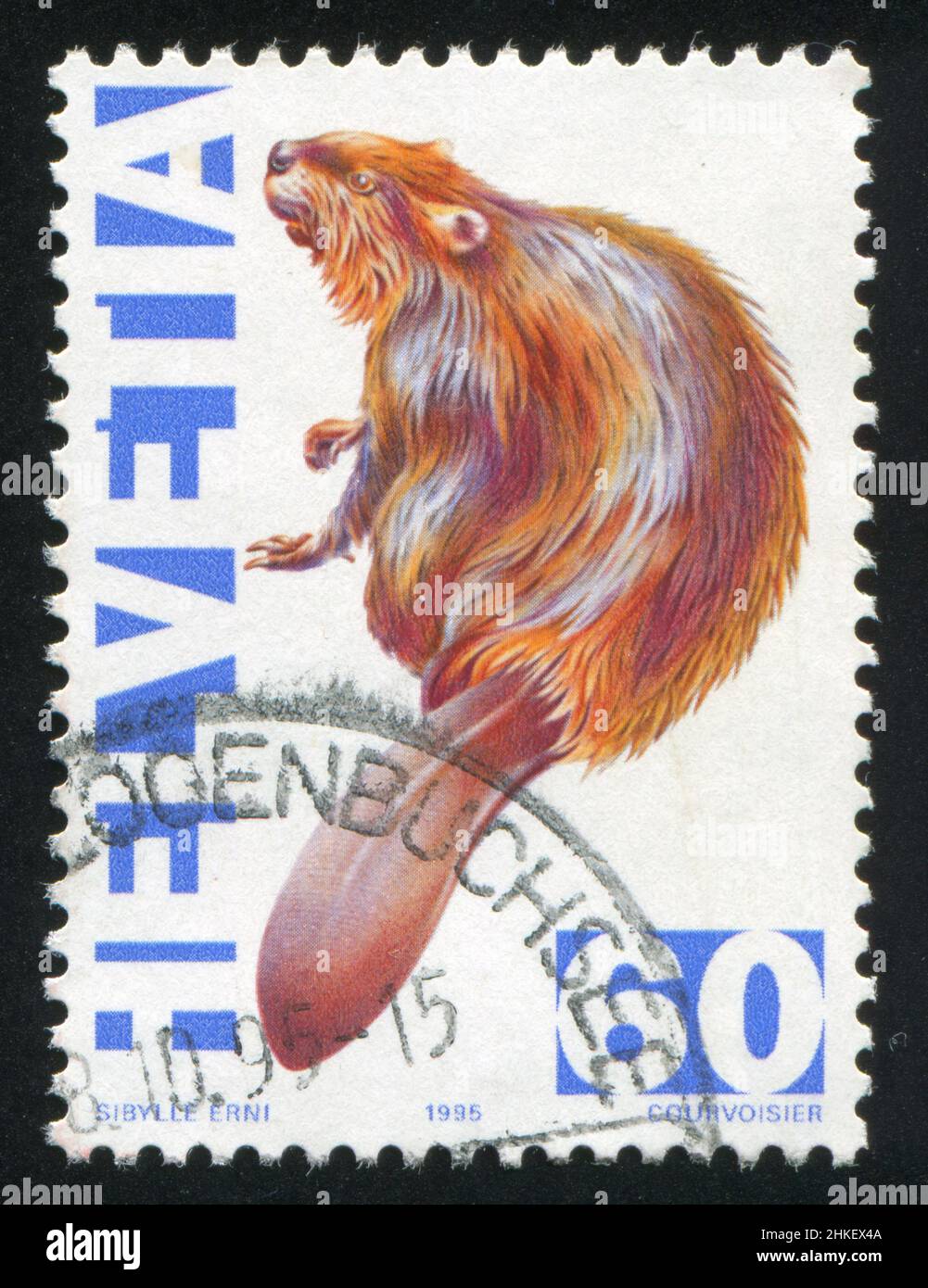 SWITZERLAND - CIRCA 1995: stamp printed by Switzerland, shows Europen ...