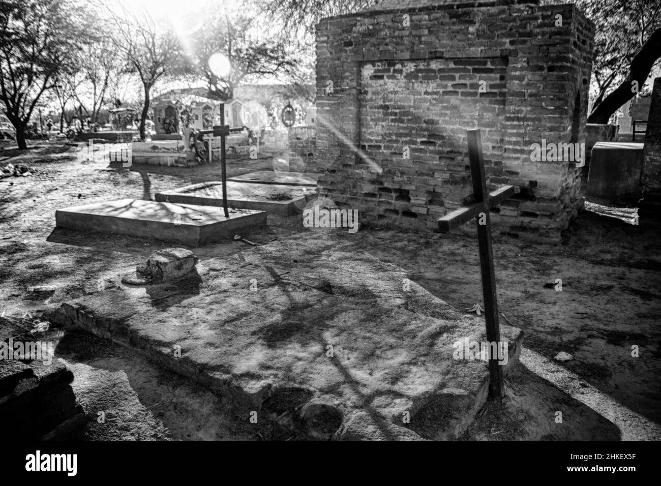 An old cemetery located in the city of Sonoyta, Sonora, Baja California ...