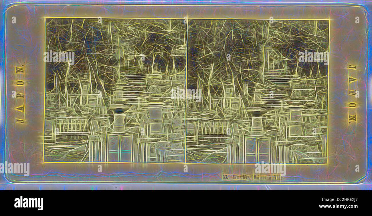 Inspired by Cemetery in Tokyo, Cimetiére, Daimos à Yédo, Tokyo, 1879 ...