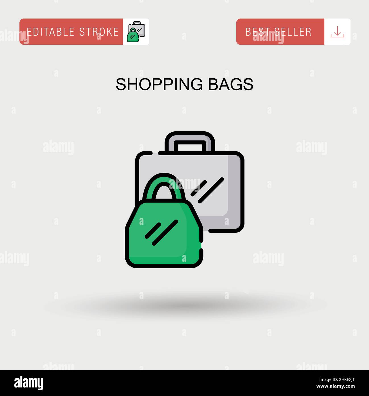 Shopping bags Simple vector icon Stock Vector Image & Art - Alamy