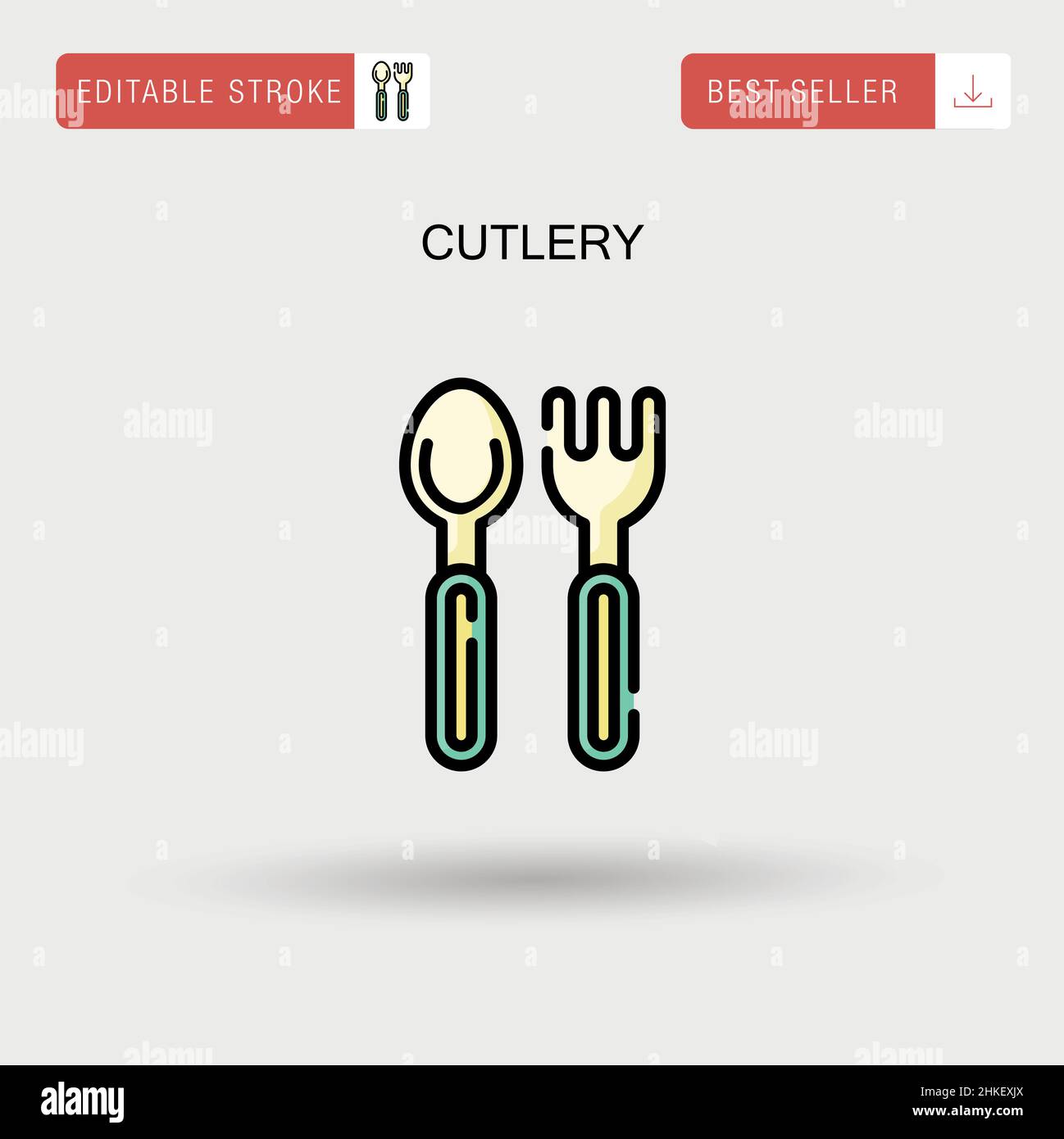Cutlery Simple vector icon Stock Vector Image & Art - Alamy