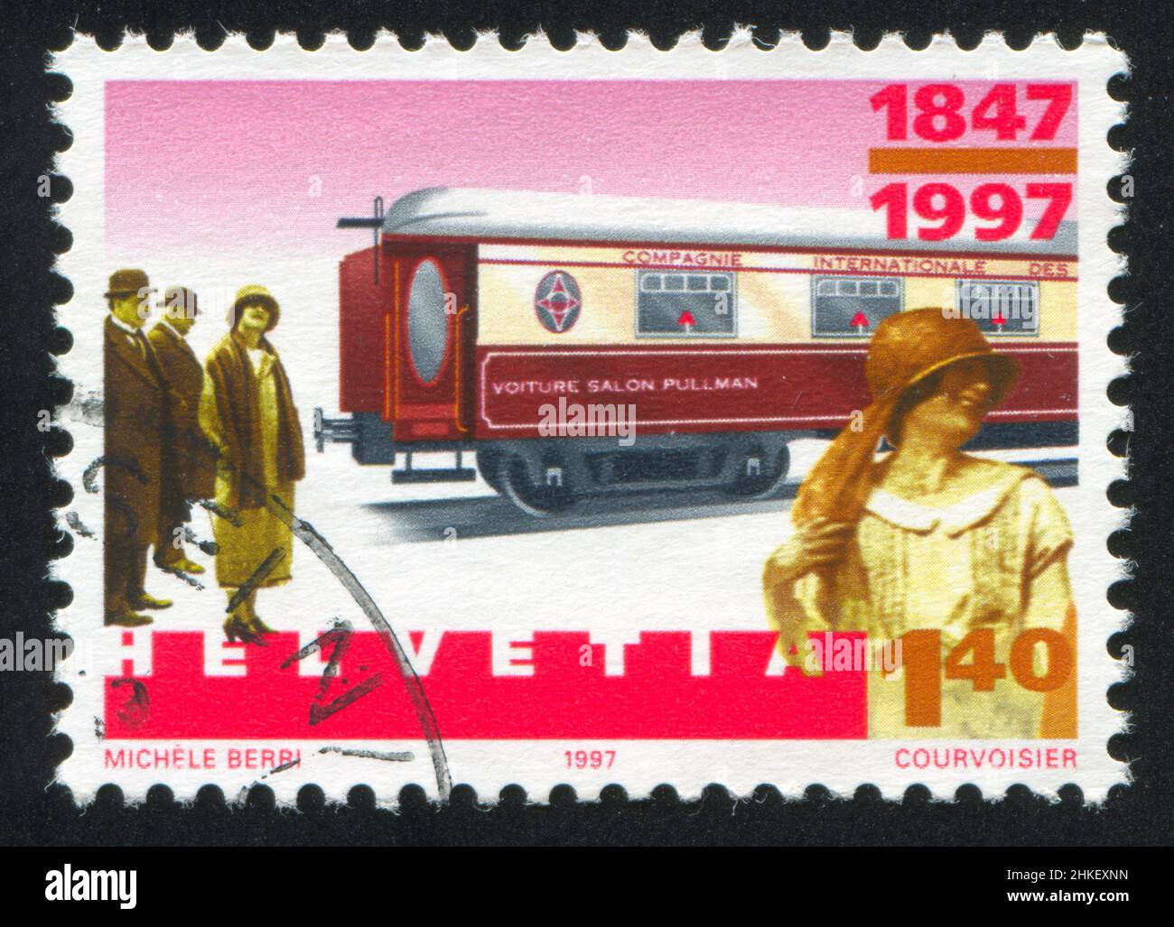 SWITZERLAND - CIRCA 2000: stamp printed by Switzerland, shows Pullman ...