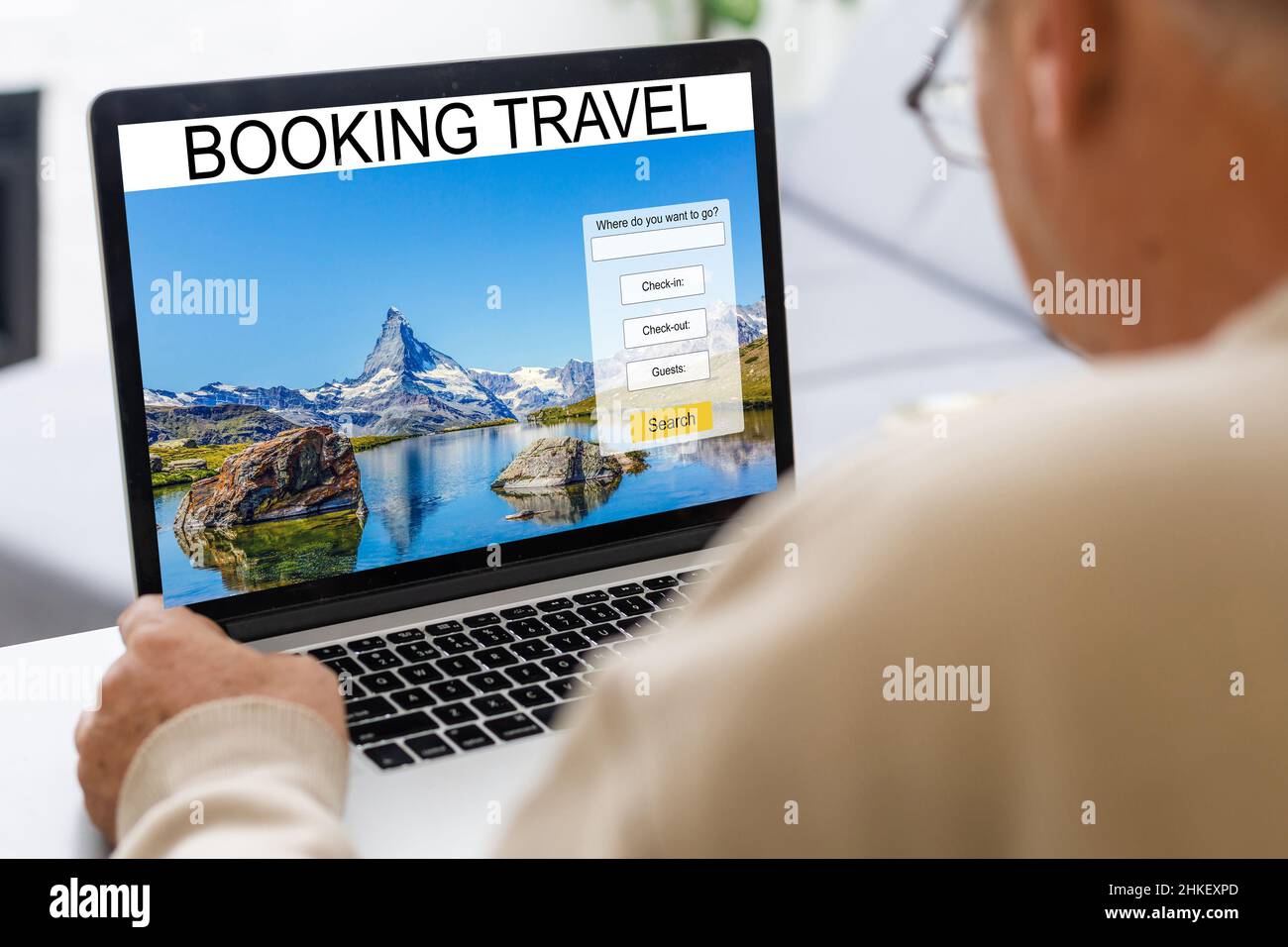 Online ticket reservation booking accommodation hi-res stock ...