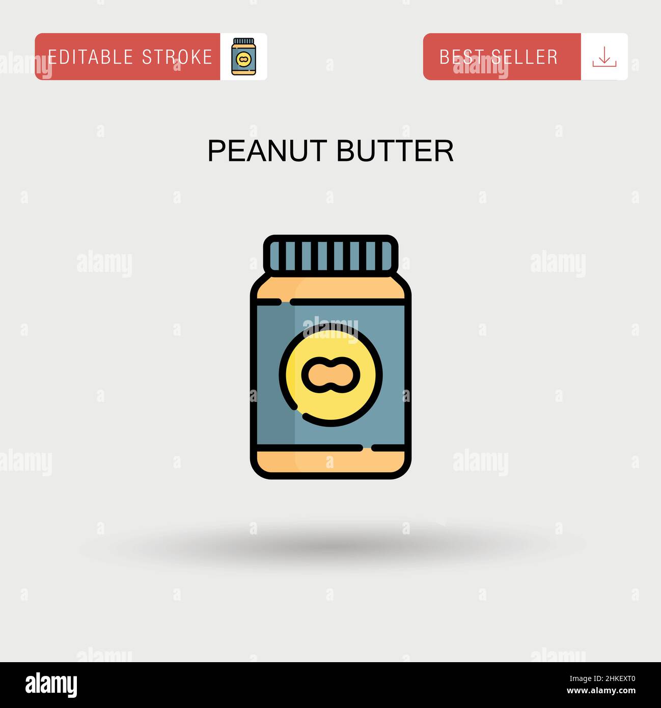 Glass bowl peanut butter Stock Vector Images - Alamy