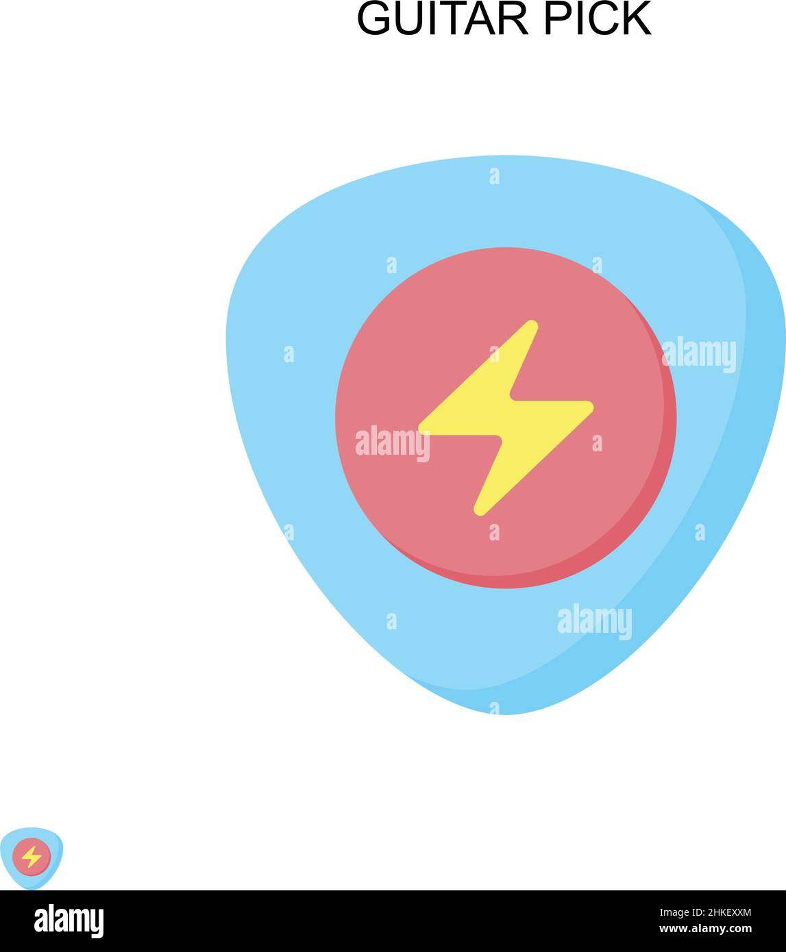 Guitar pick Simple vector icon. Illustration symbol design template for ...