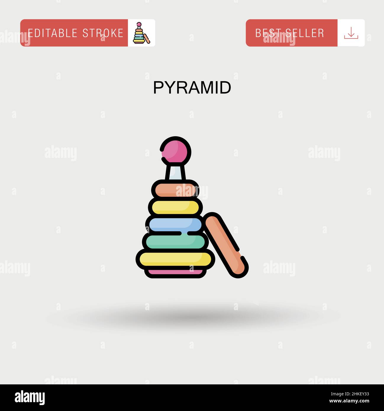 Pyramid Simple vector icon Stock Vector Image & Art - Alamy